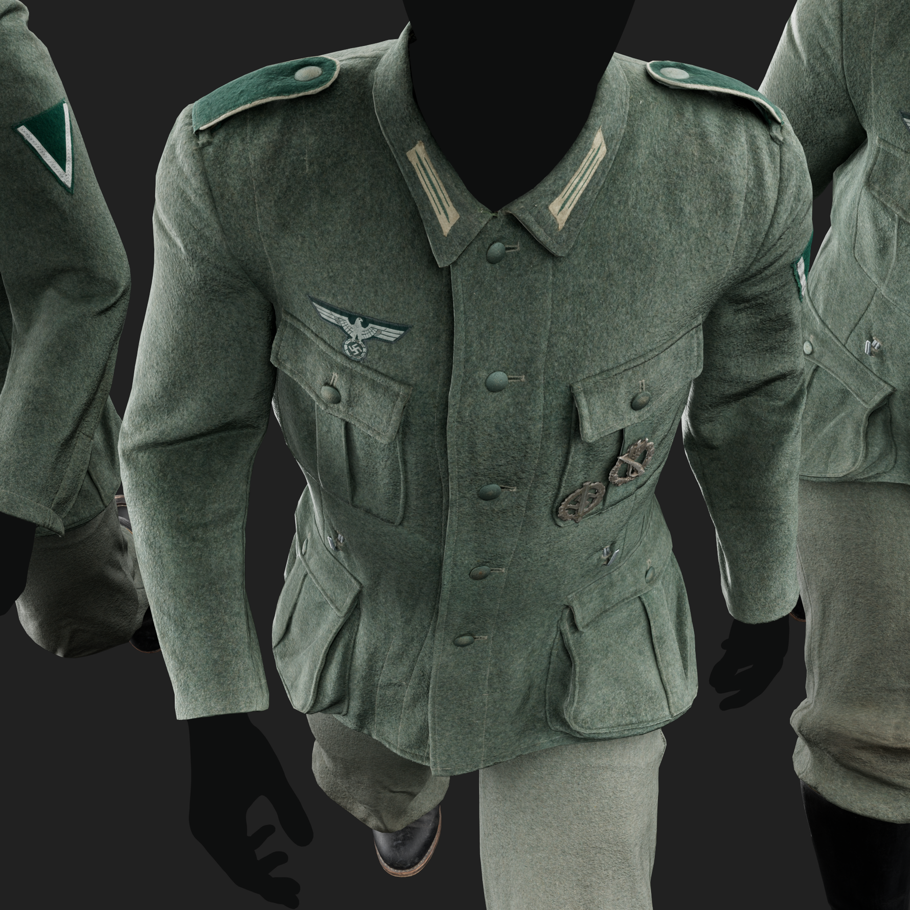 WW2 German Wehrmacht Uniform 3D Models | VR4D