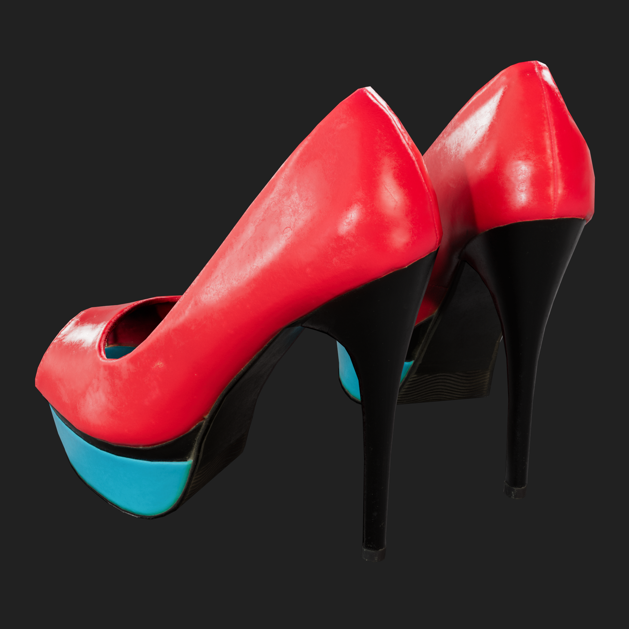3D Model of Women's High Heel Shoes for download