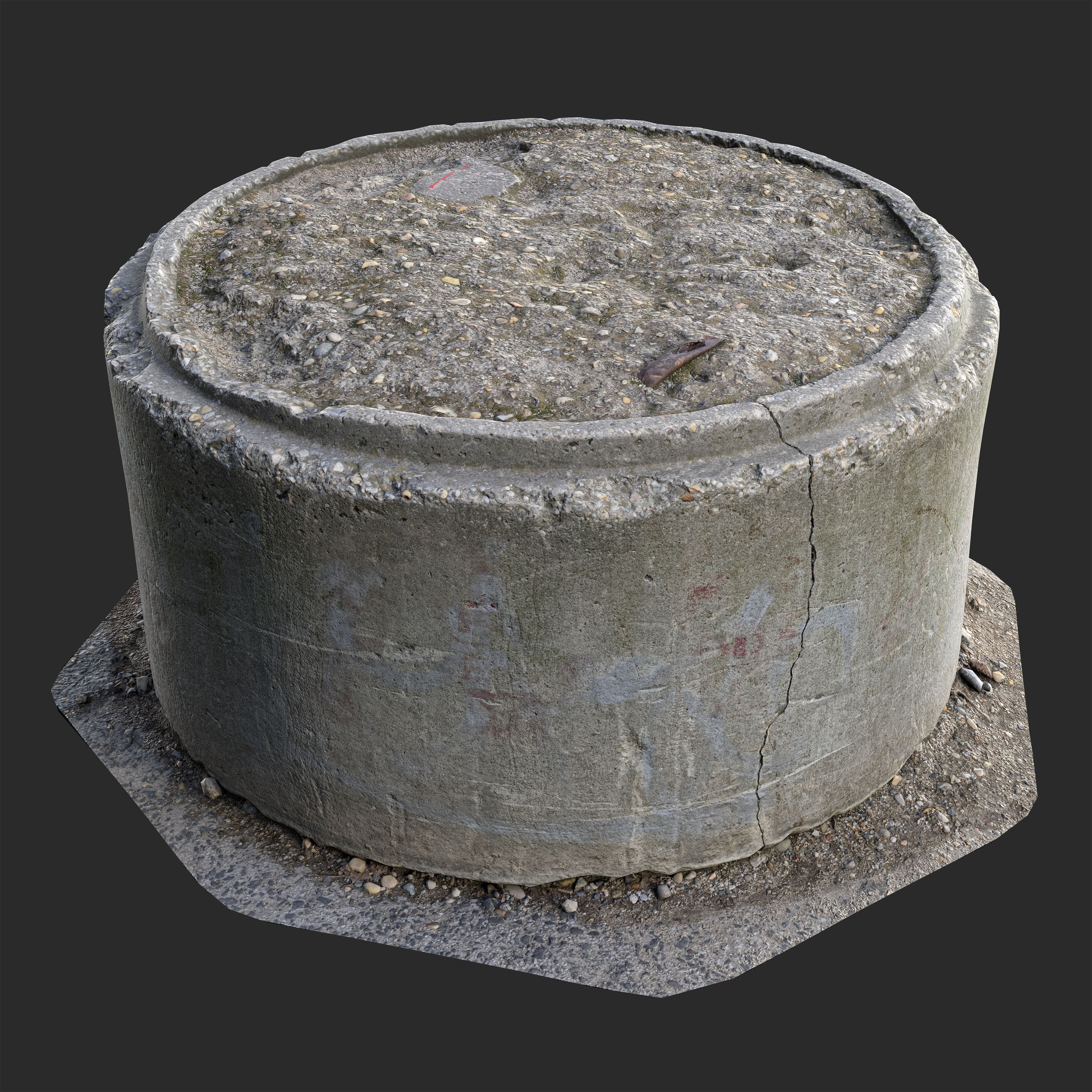 Concrete Utility Well Cover 3D Model - Realistic PBR Asset for Games ...
